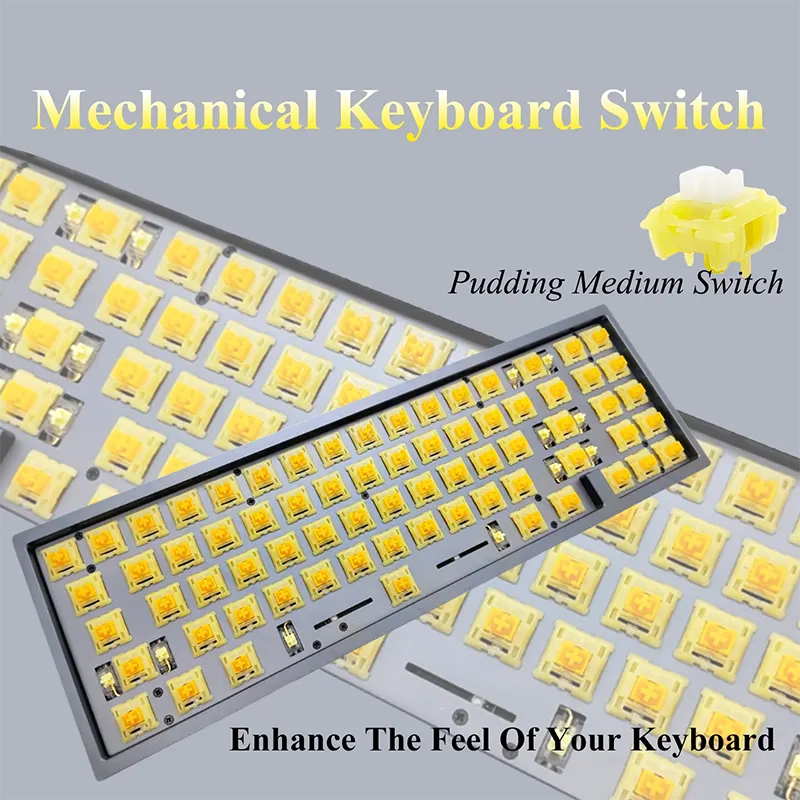 Tecsee Purple Panda Keyboard Switch PME Material Tactile POM Stem 68g ...