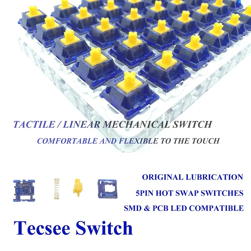 Tecsee Sapphire Switch Mechanical Keyboard DIY RGB Switches,Mechanical ...