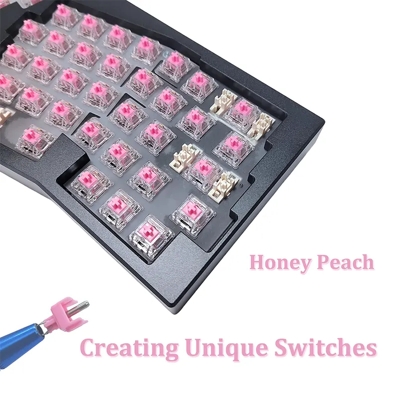 Tecsee Honey Peach Switch POM Linear Stem Metal Pole Switches for ...